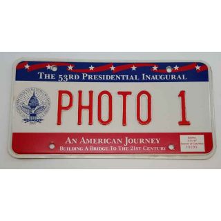 Original U.S. Senate Staff 1986 License Plate Attachment