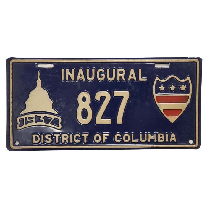 Rare Franklin Roosevelt 1937 Inauguration License Plate