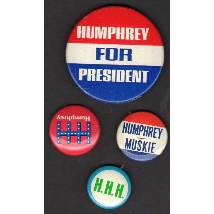 Humphrey For President Button Set