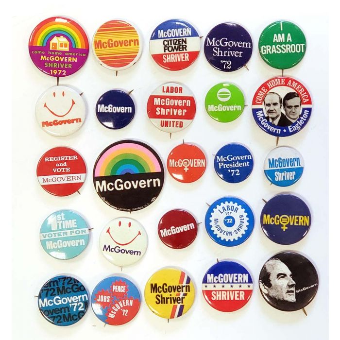 George McGovern 1972 Presidential Campaign Button Collection