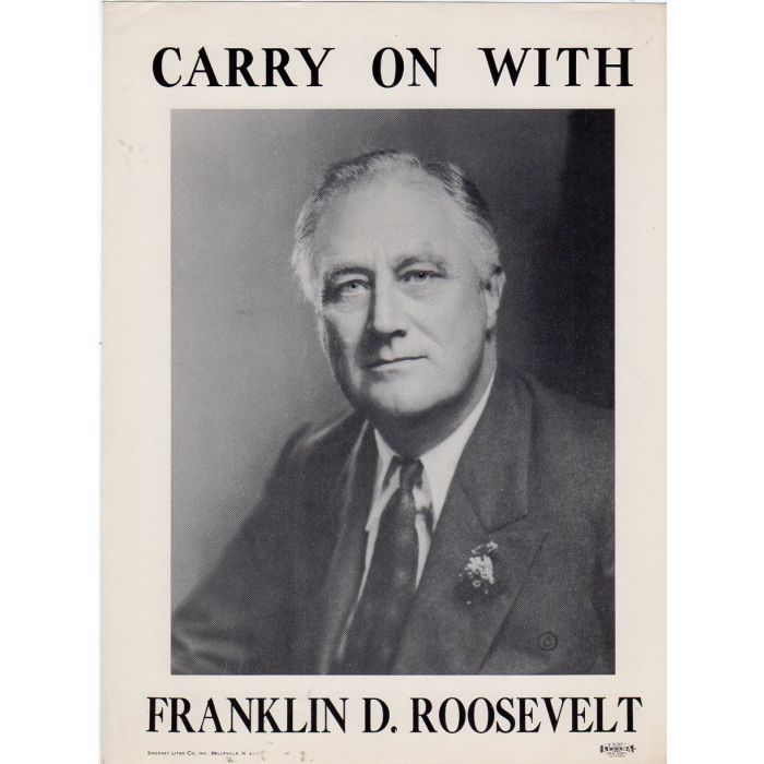 1940 Carry On With Roosevelt poster